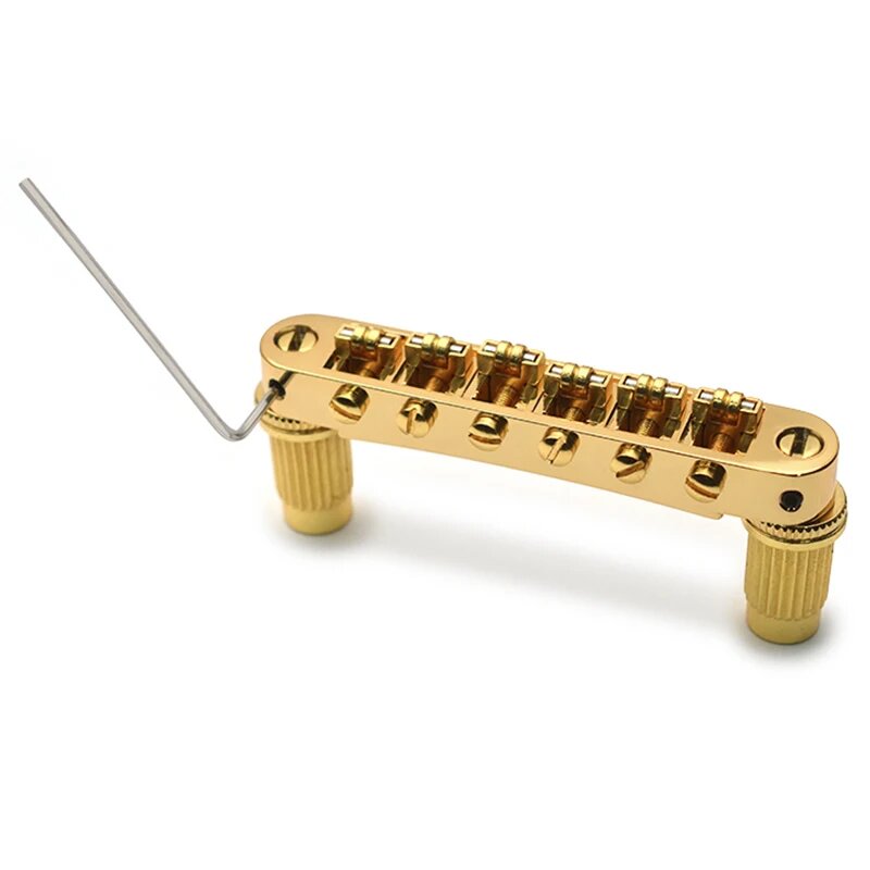 GETMUSIC Роликовый Бридж Tune-O-Matic для Электрогитары Gold