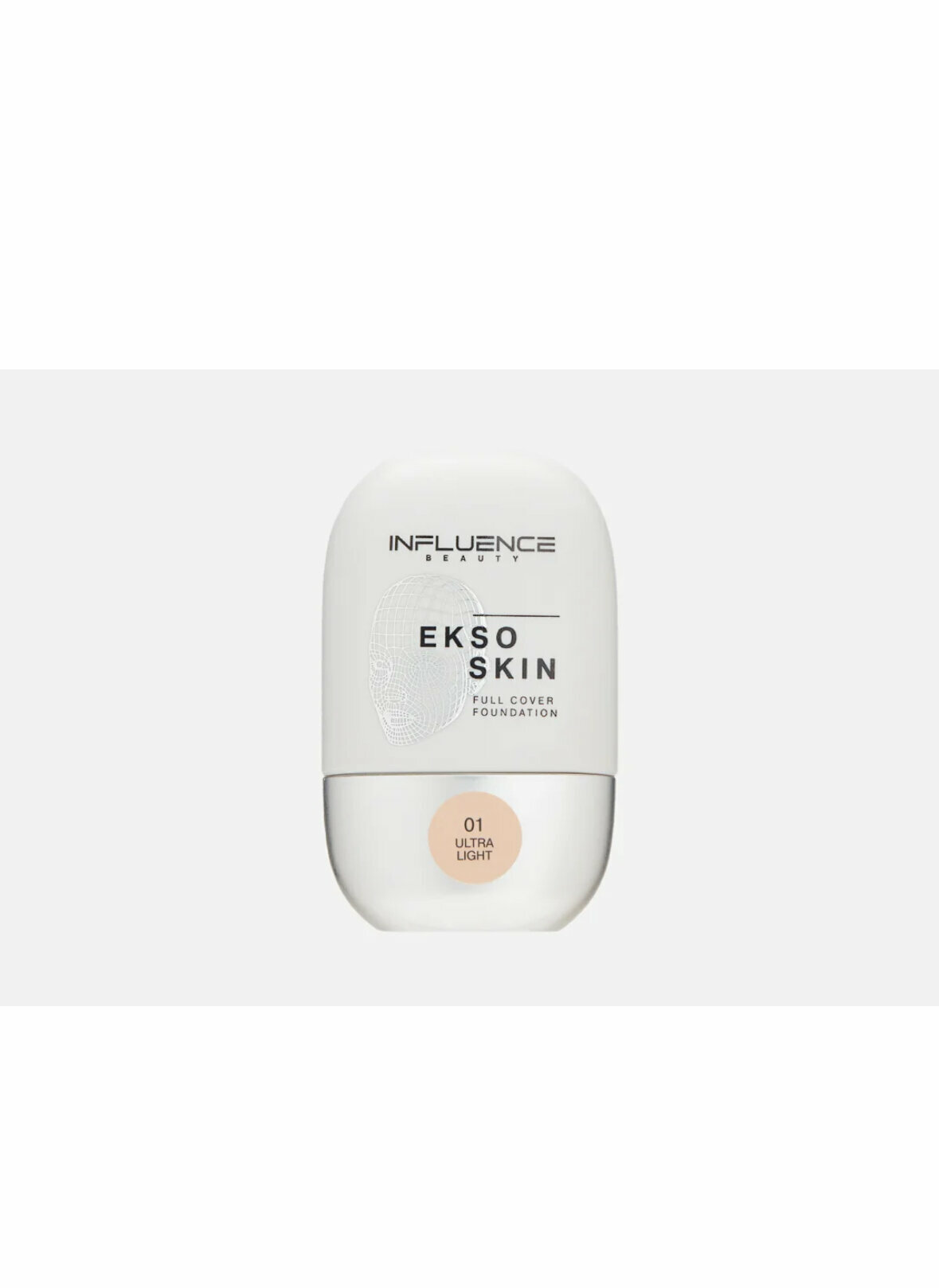 Тональная основа Influence Beauty ekso skin 01, матовая, некомедогенная, плотное покрытие