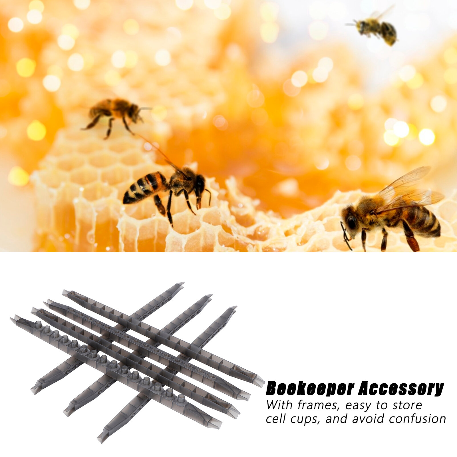 Комплект ячеек для пчелиных маток с рамками Пластиковая клетка для разведения пчел Оборудование для пчеловодства Инструменты