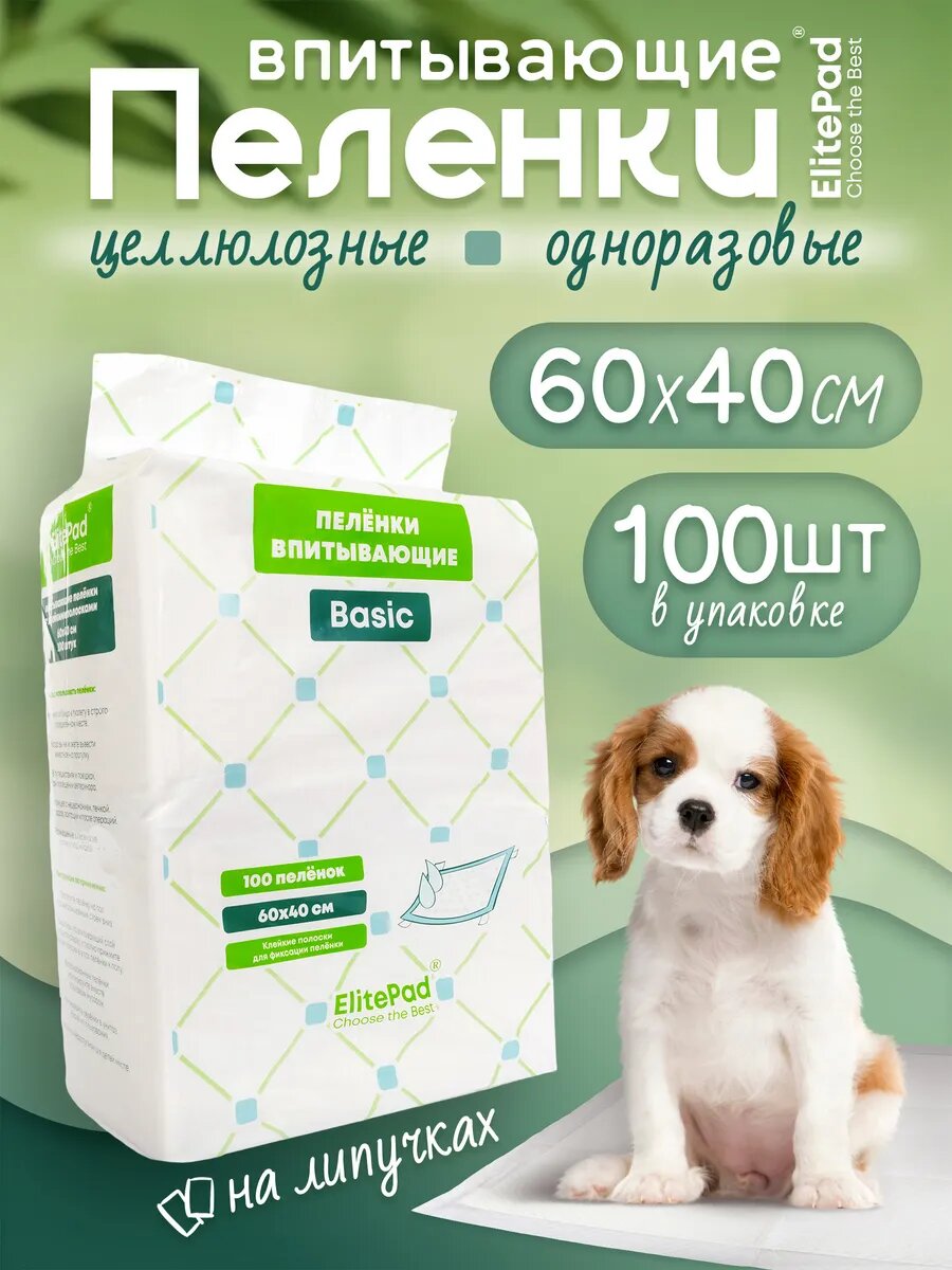 Пелёнки одноразовые Basic 60х40см 100шт