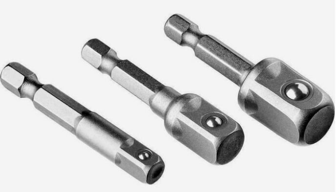 Набор адаптеров STAYER MASTER для торц. головок, сталь 40Cr, 3 пр. E1/4-1/4, E1/4-3/8, E1/4-1/2