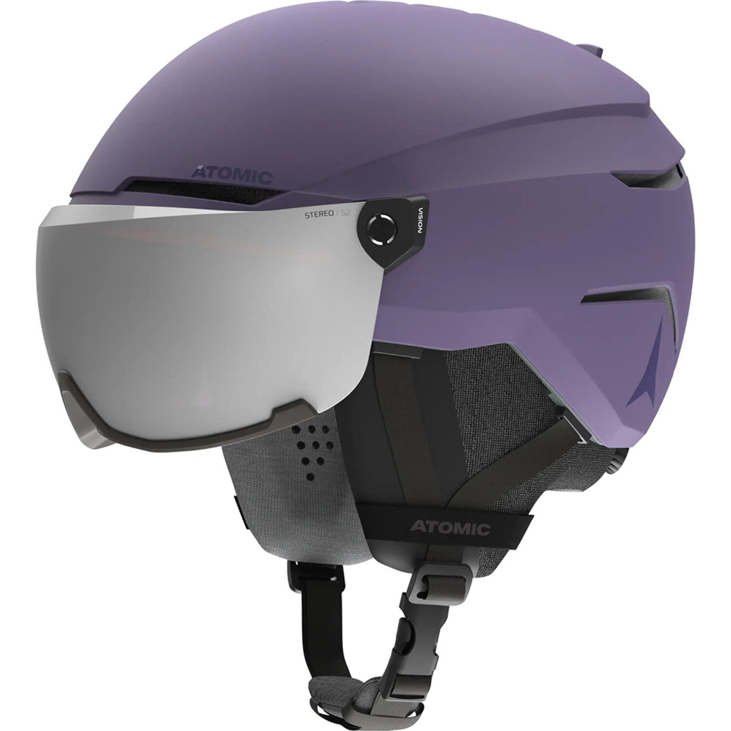 Горнолыжный шлем Atomic Savor Visor Photo Stereo Light Purple Cat. 2 24/25 фиолетовый, для мужчин , Фиолетовый