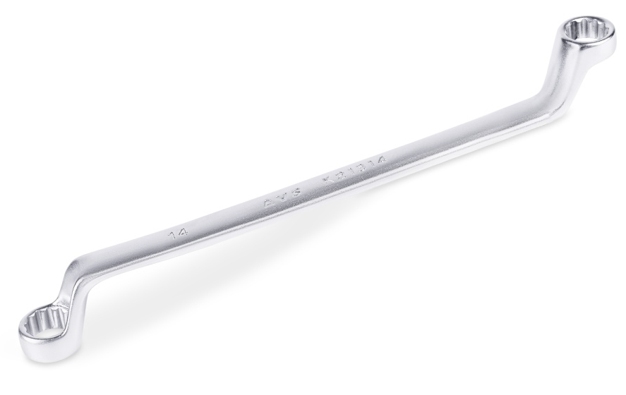 Ключ гаечный накидной изогнутый (13х14 мм) avs k21314