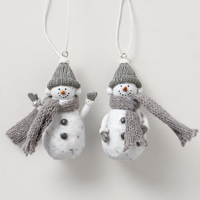 Елочные игрушки Снеговики Зимнего Фьельда 8 см, 2 шт, Boltze, 2058911-набор