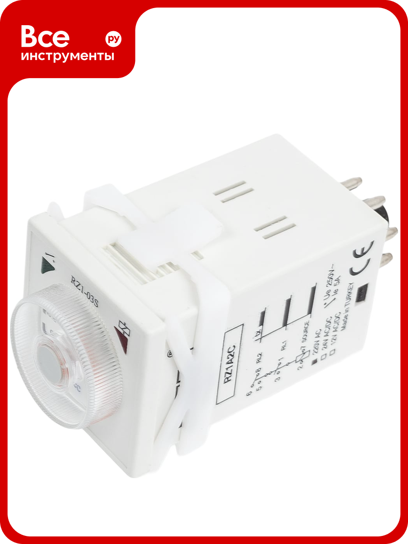 Реле, Emas, времени Emas 0,3-3 сек 220В AC-DC RZ1A2C03S-5, Дополнительные, характеристики