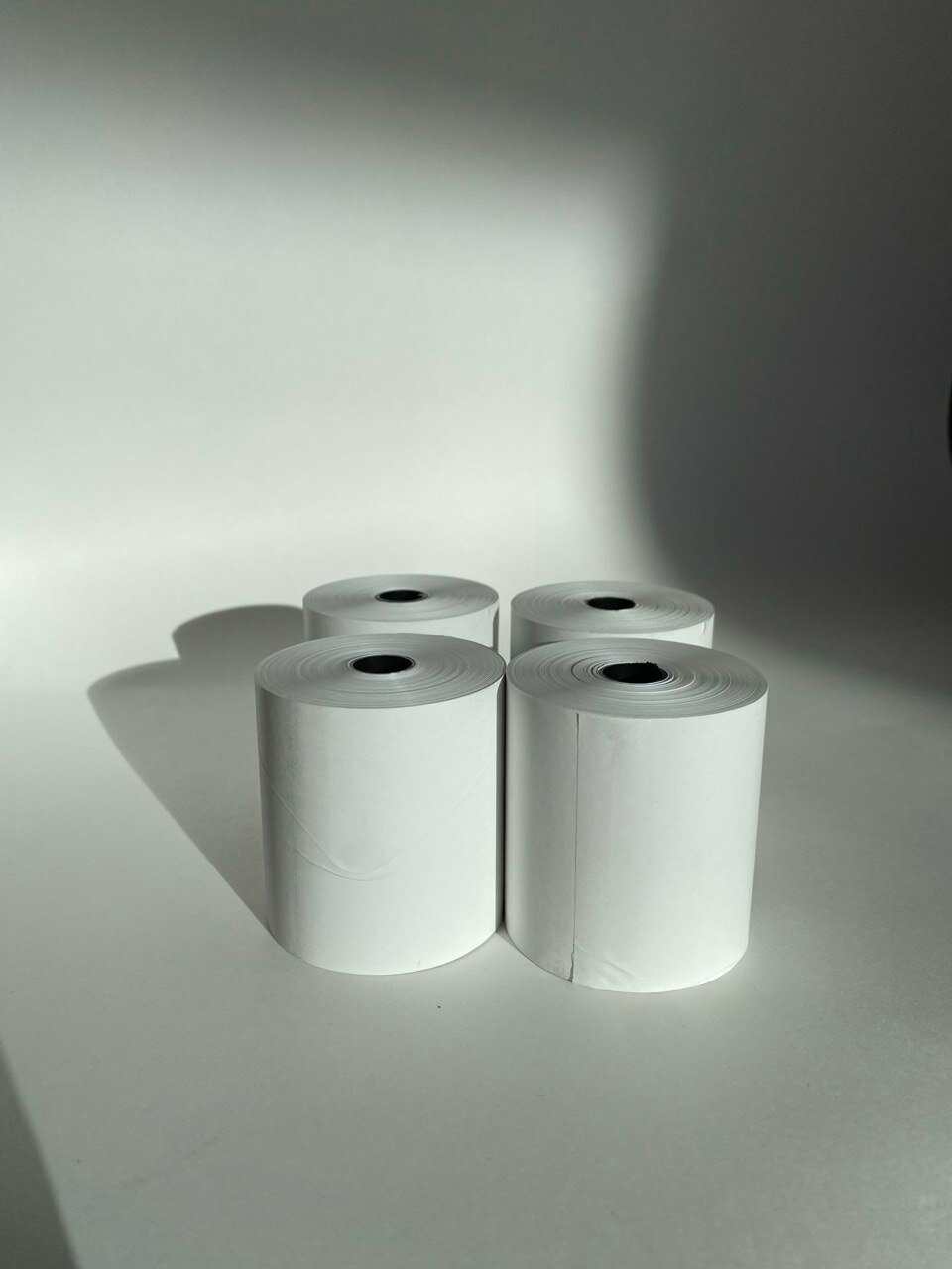 Чековая кассовая лента 57 мм, белая термобумага для кассы терминалов, длина 39 м, 4 рулона
