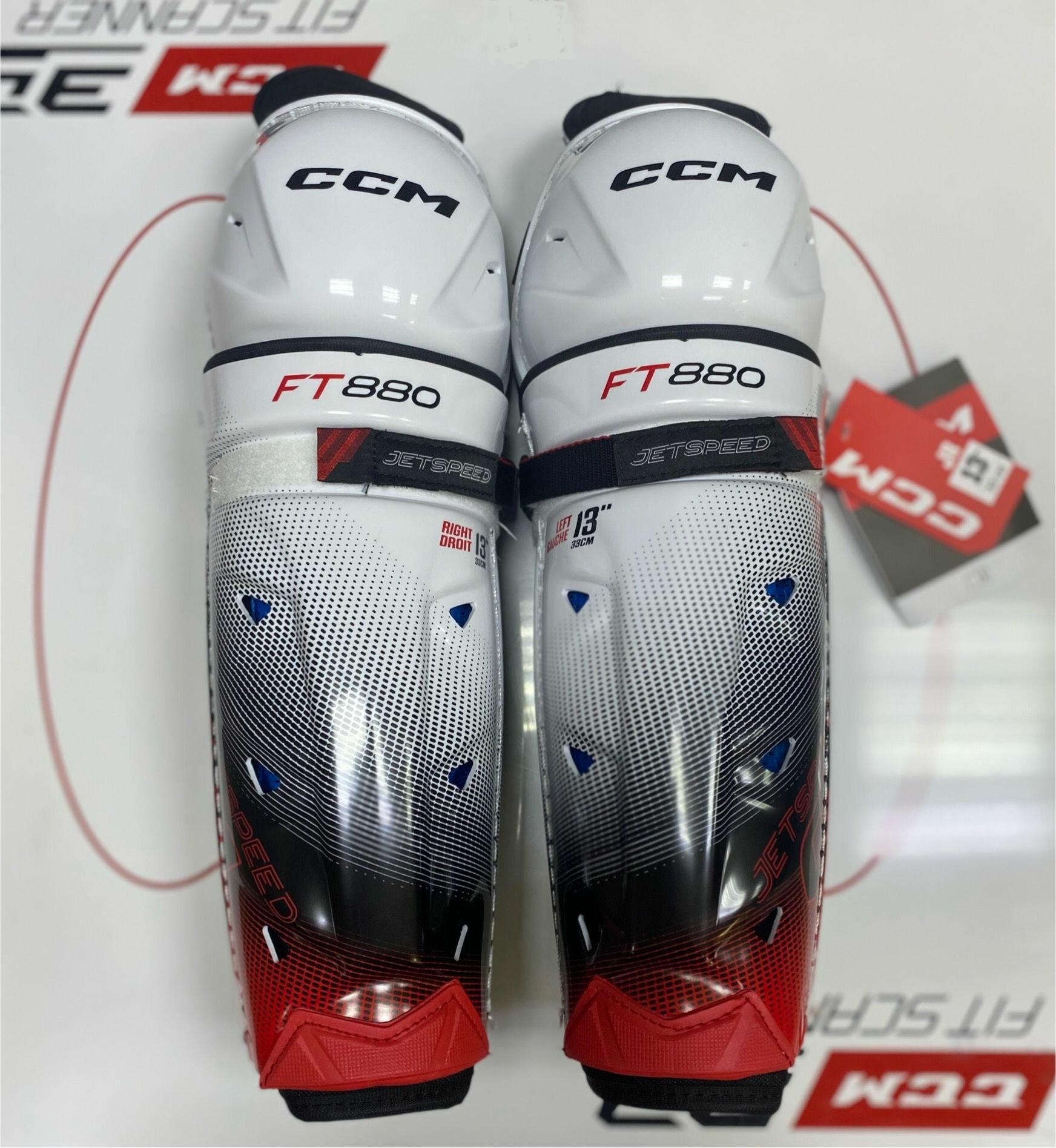 Щитки хоккейные CCM Jetspeed FT880 JR, р-р 13, (юниорские)