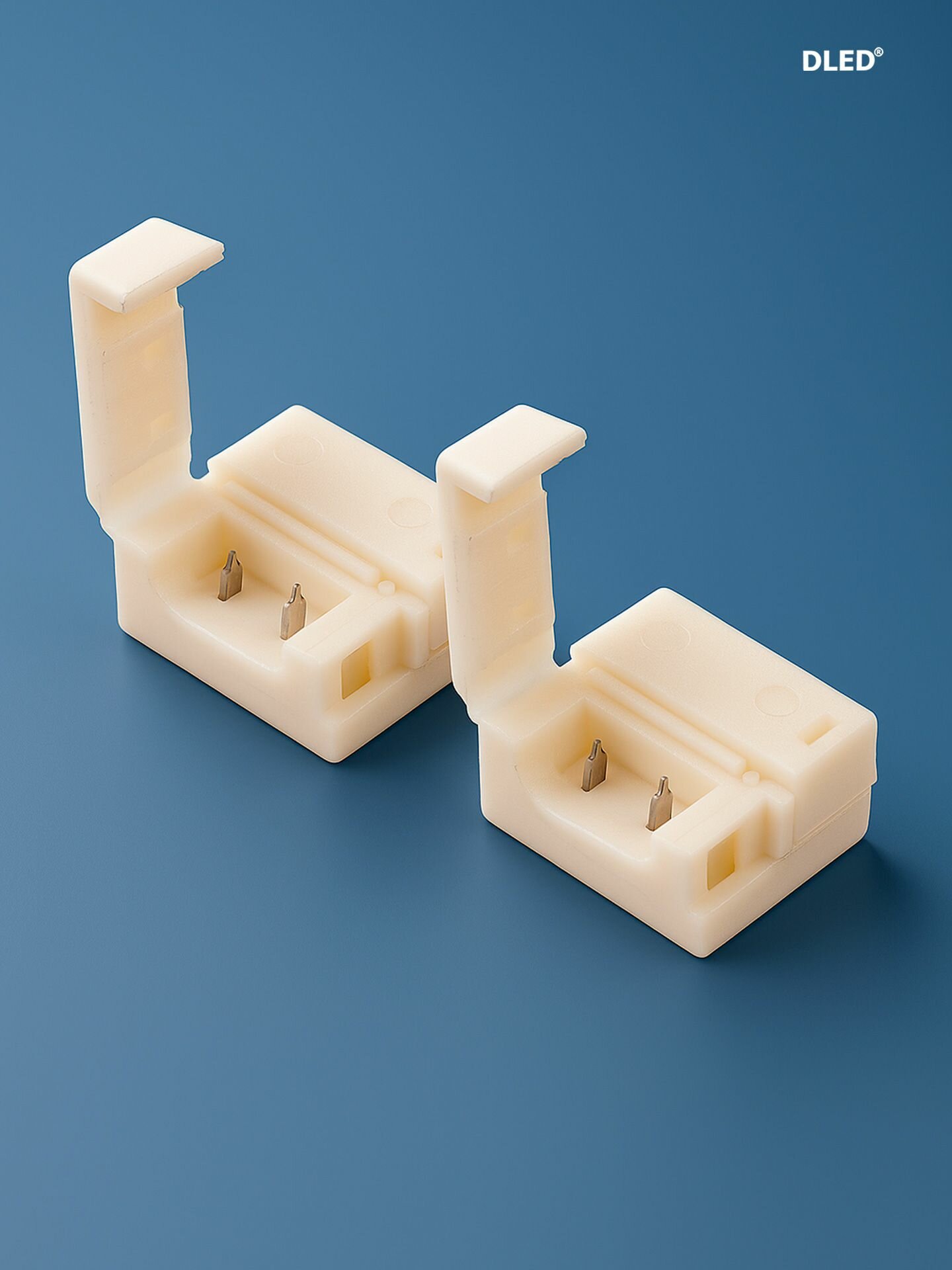 Соединительные коннекторы 2 pin для силиконовой светодиодной ленты IP65, ширина 10 мм - комплект 2 шт.