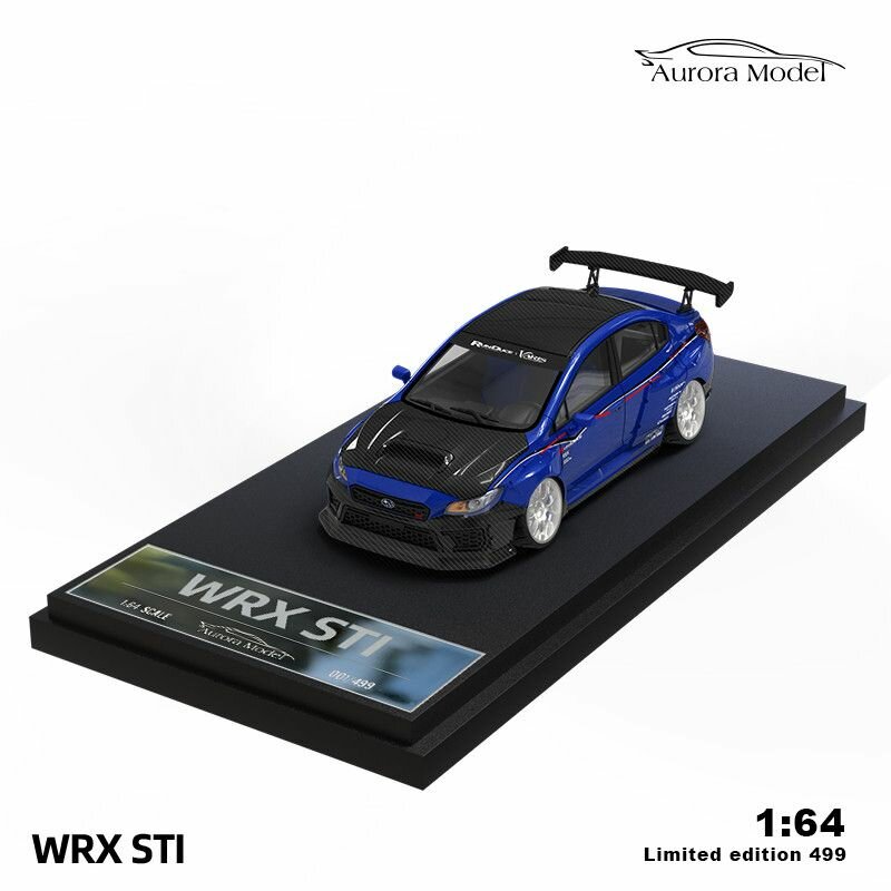 Модель Aurora 1: 64 Subaru STI Синий Металлик HKS - Модель Автомобиля
