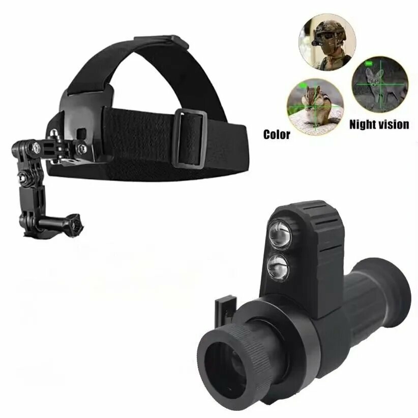 Монокуляр ночного видения CYF-E+ с креплением на голову, инфракрасным 850нм, 7-кратным увеличением и полем зрения 500 м, подходит для охоты, ночной рыбалки и кемпинга