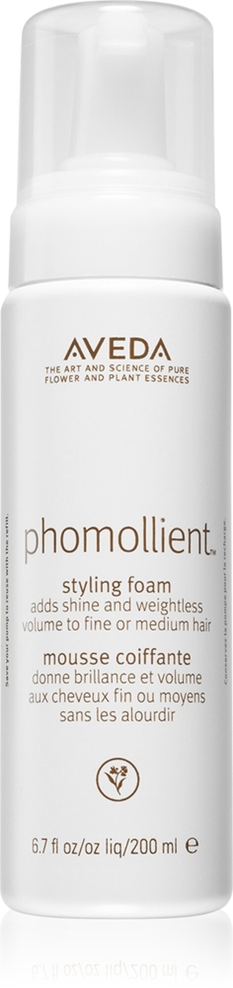 Aveda Пена для укладки волос Phomollient Styling Foam, 200 мл, AVD0239
