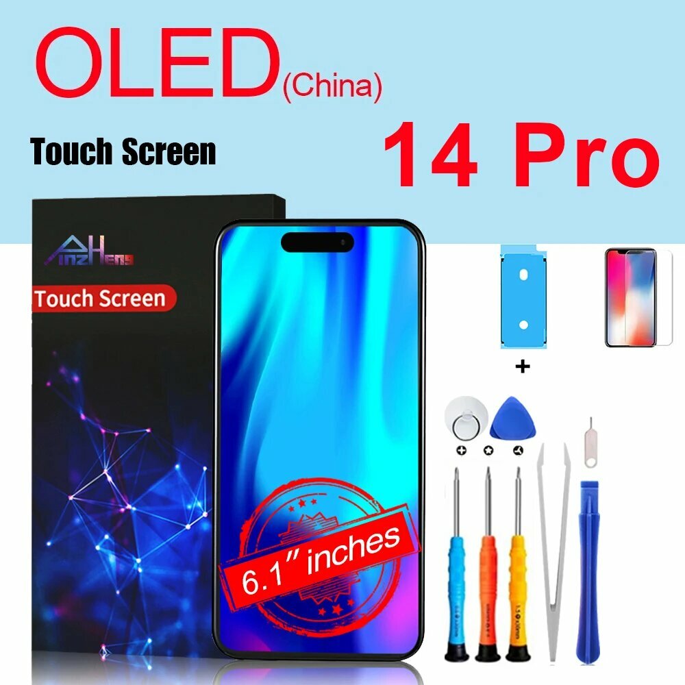 PINZHENG Высококачественный экран INCELL LCD OLED для iPhone 14 Pro 15 Plus 13 Pro Max Дисплей для замены iPhone с инструментами OLED For i14Pro