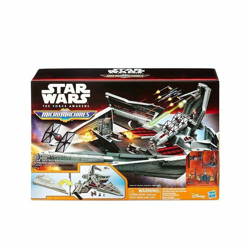 Hasbro Star Wars The Force Awakens MicroMachines First Order Star Destroyer Playset / Игровой набор с микромашинами первого порядка "Звездный разрушитель", предметы коллекционирования