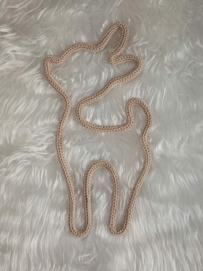 Вязаный "Оленёнок" в технике трикотин.