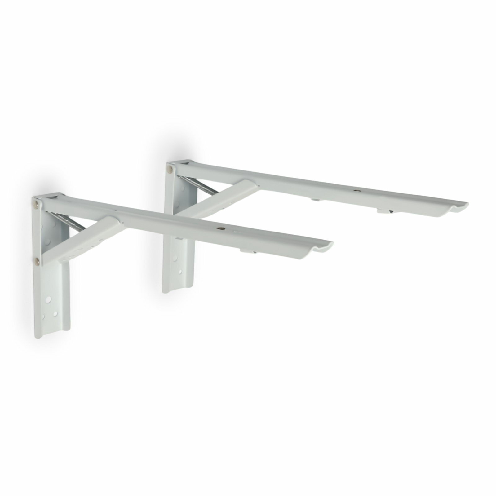 Кронштейн складной для столов и полок F001, 2 шт, длина 350 мм, сталь, белый