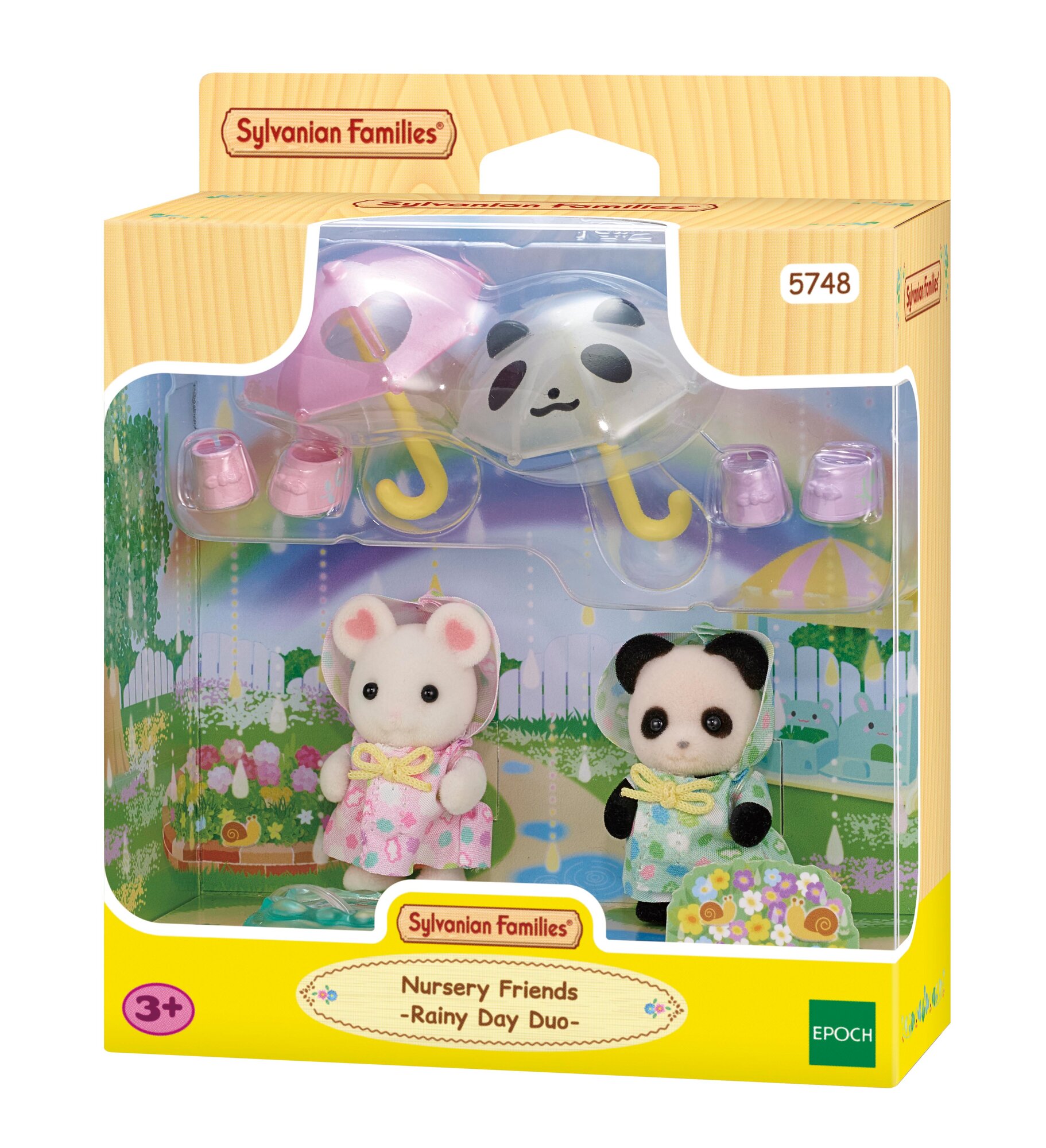 Игровой набор Sylvanian Families «Малыши на прогулке под дождём», 2 мини-фигурки, аксессуары