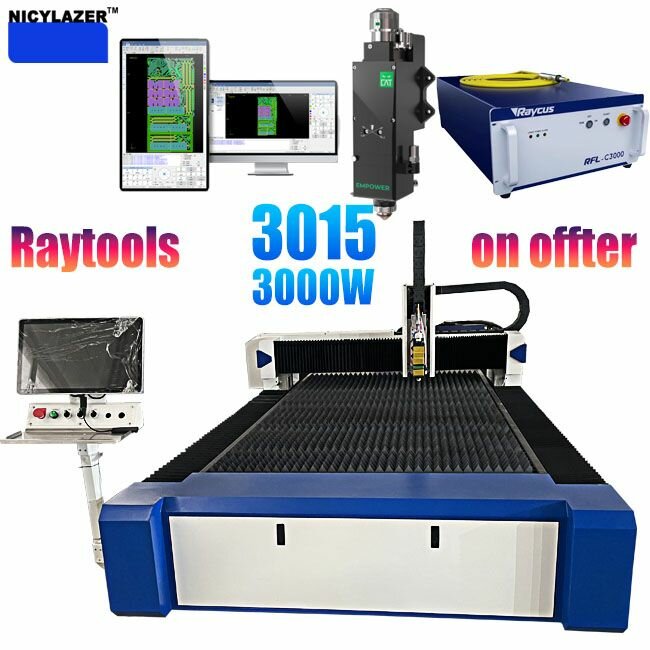 Nicelazers 3000 Вт CNC лазерный станок с рабочим столом 3 м 1,5 м высокоточная резка металла и труб