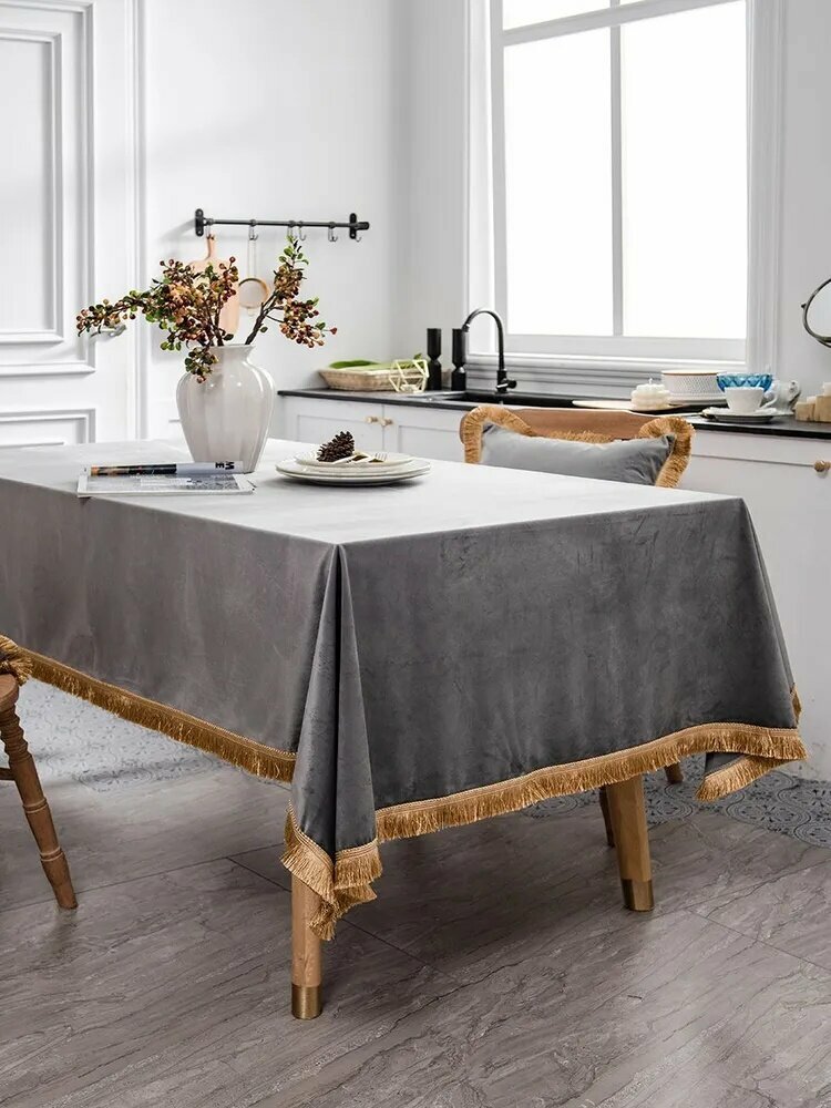 AiWinsure Скатерть Микровельвет 140x140см