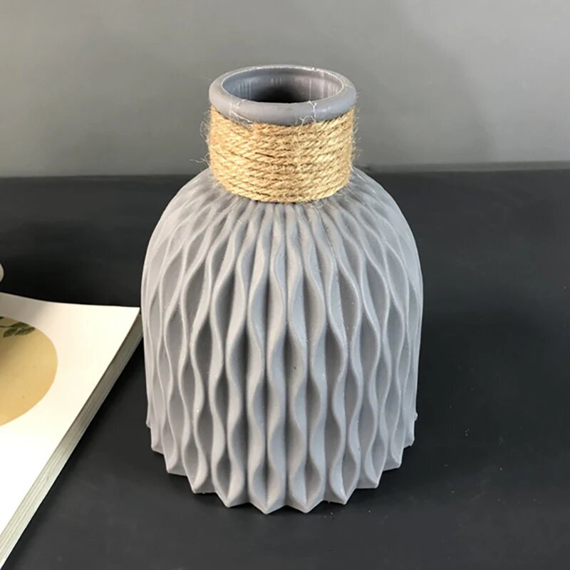 Серый ваза для сухоцветов Nordic style