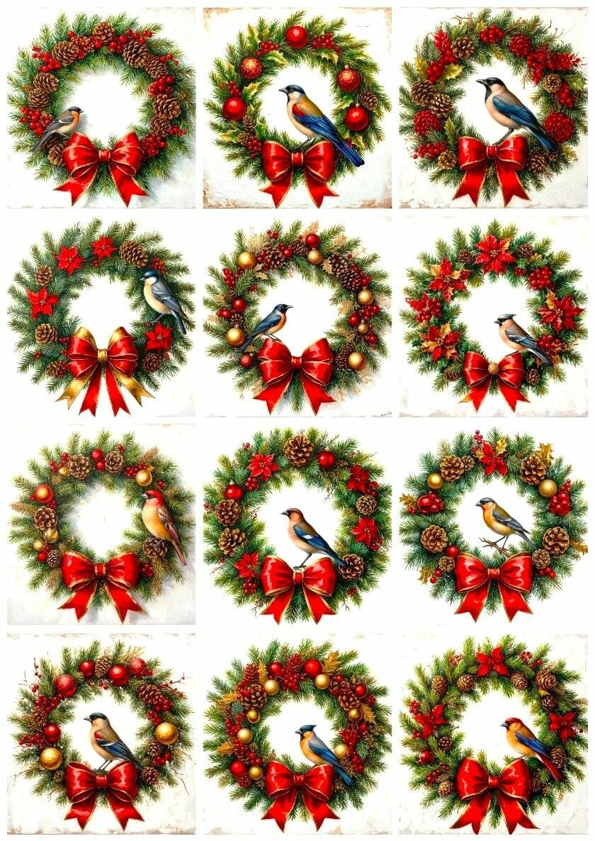 Водорастворимая картинка для мыла А4 "Рождество"