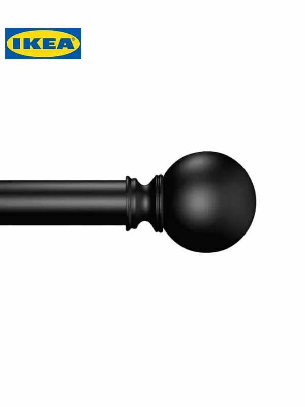 Карниз для классических штор 1 ряд Телескопический черный 320 см