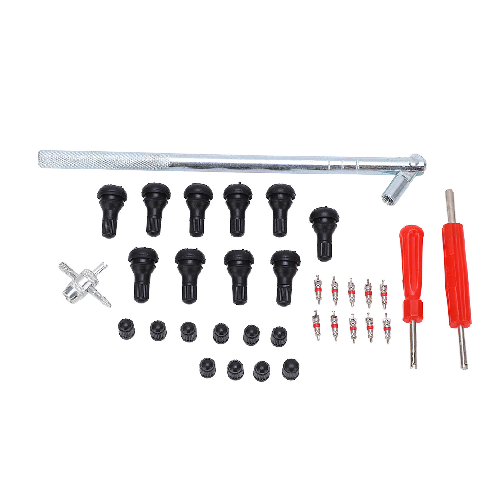 34 Pieces Valve Stem Puller Tool Core Remover Tire Repair Installer for RV Automobile Bicycle Electric Vehicle