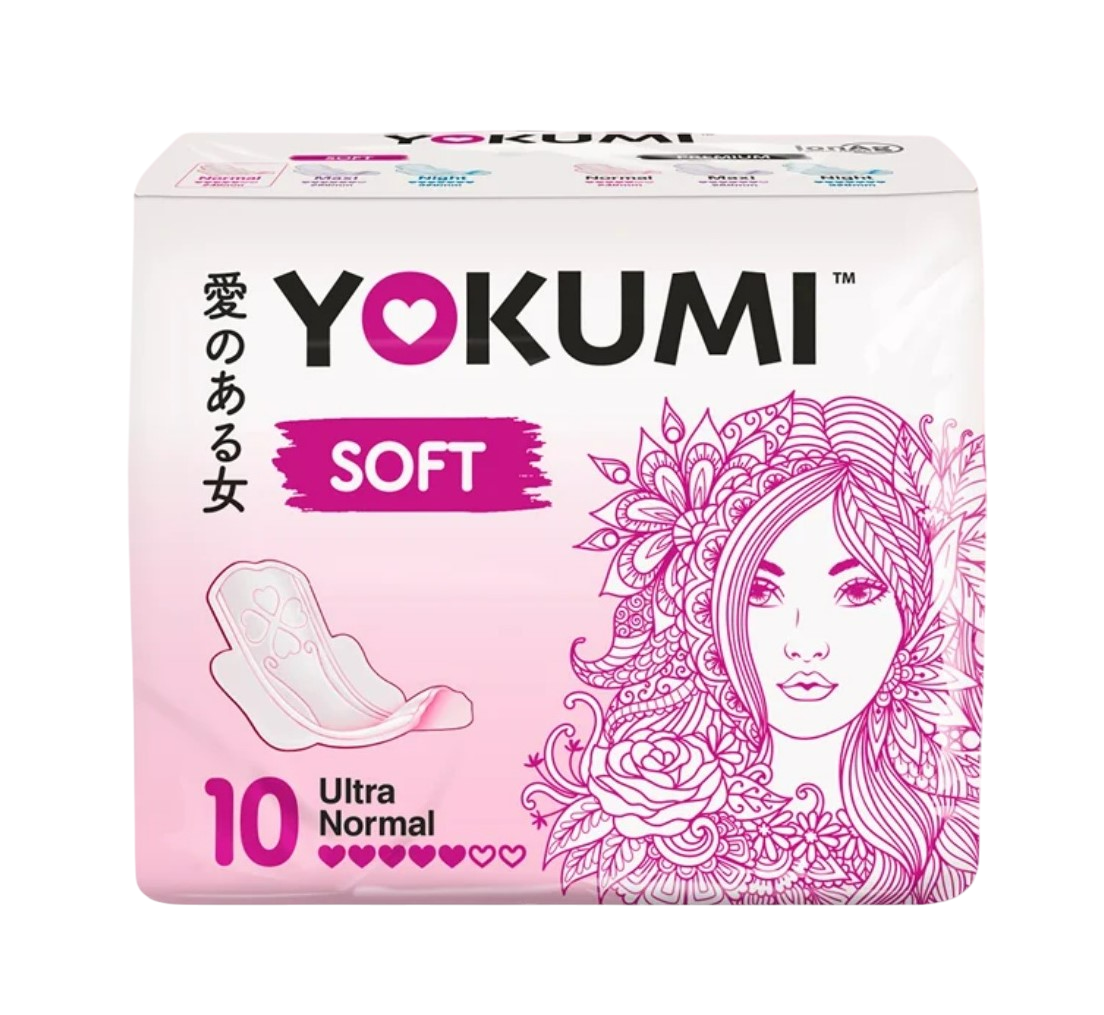 Прокладки женские гигиенические YOKUMI Soft Ultra Normal, 10 шт.