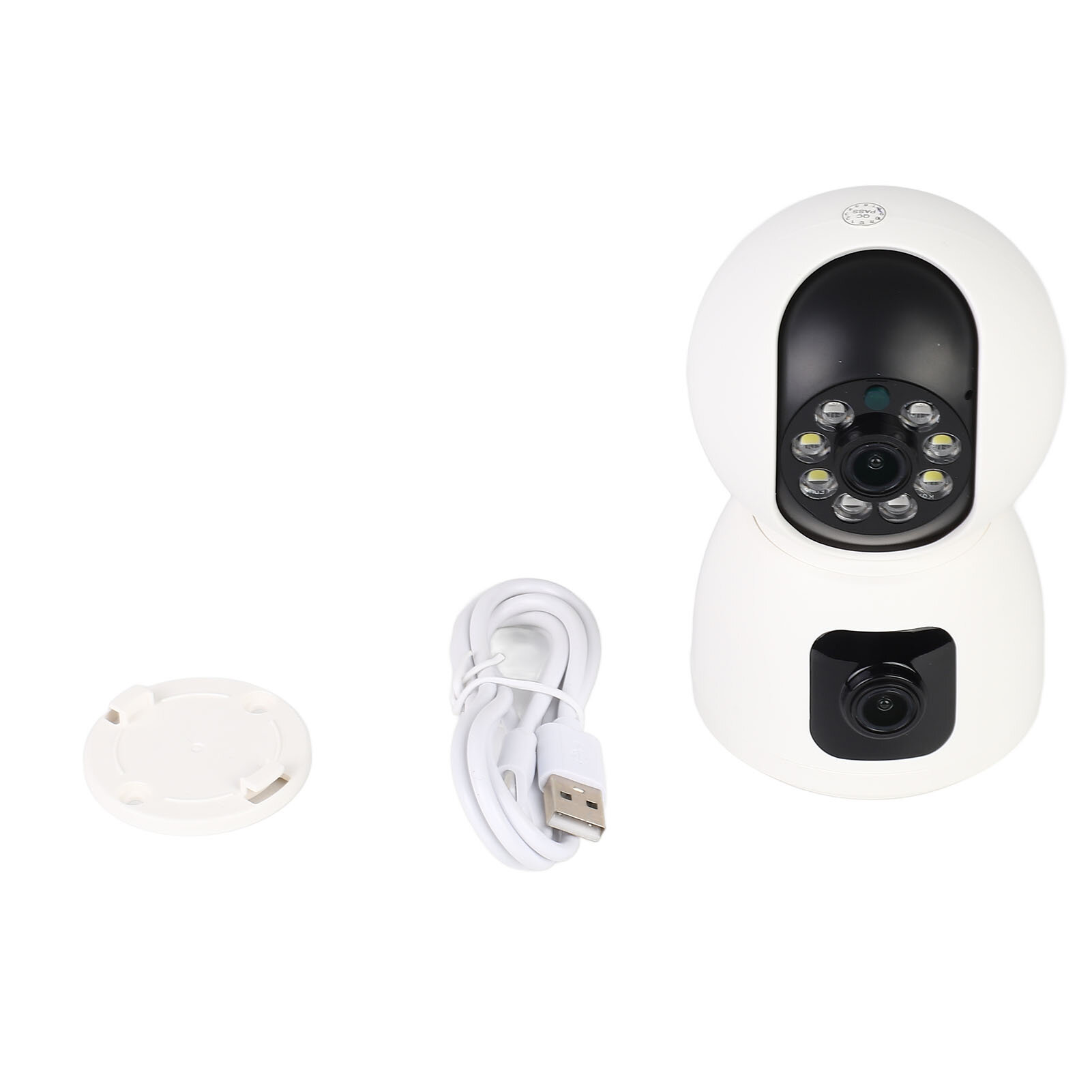 Камера видеонаблюдения WiFi 1080P с двумя объективами, полноцветным ночным видением, двухсторонней связью, обнаружением движения, беспроводная камера безопасности для наружного и внутреннего использования
