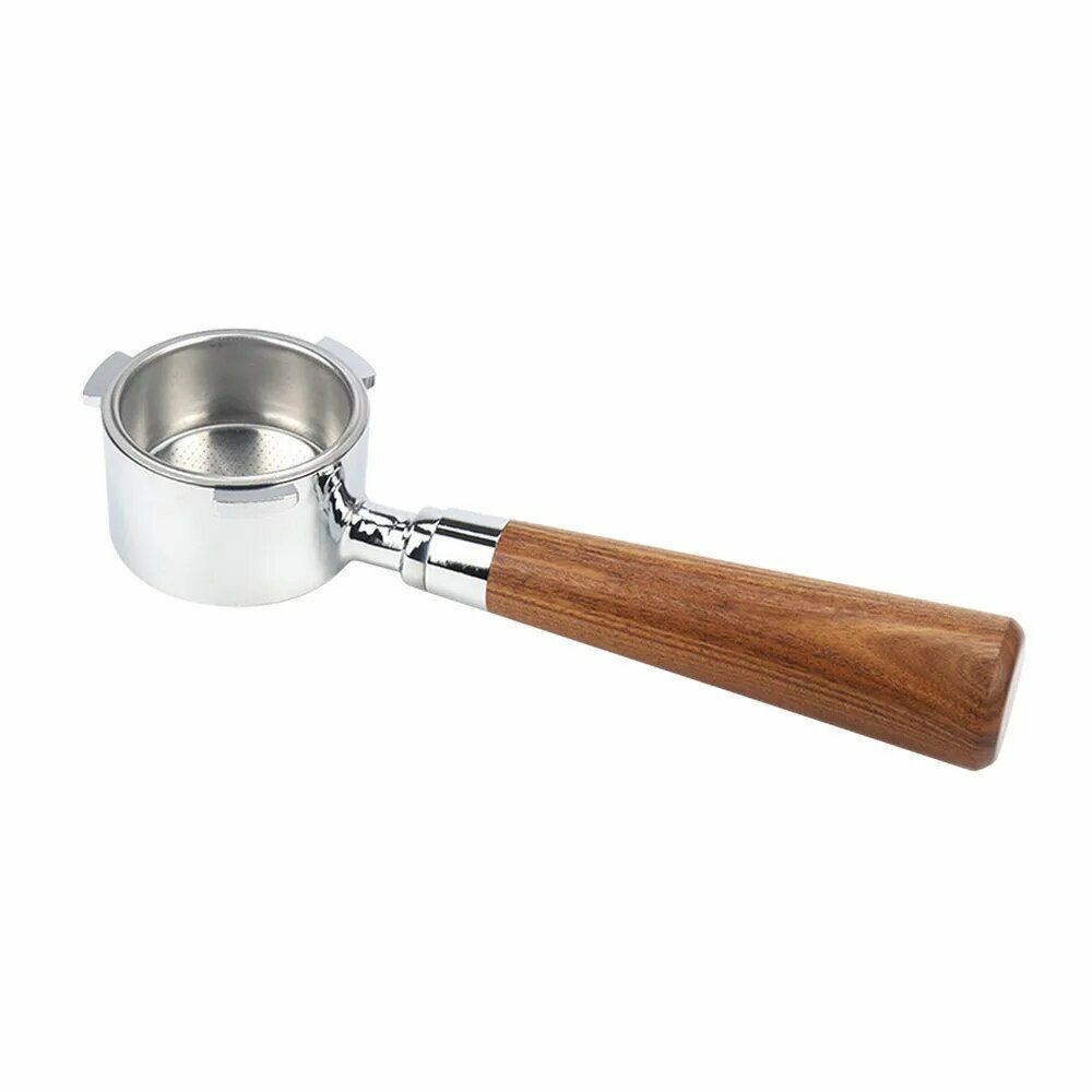 Бездонный портфильтр для кофе 51 мм с корзиной для фильтров и заменой деревянной