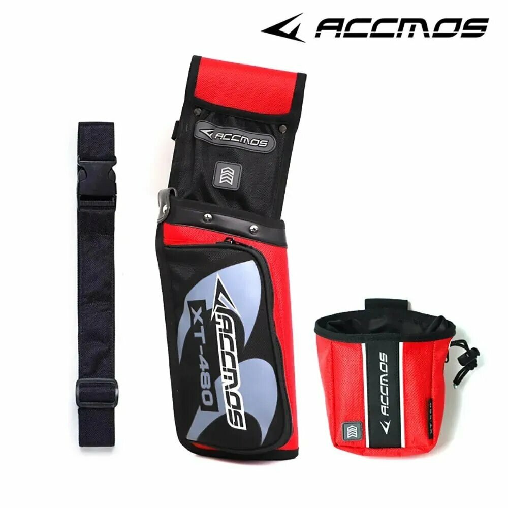 Колчан ACCMOS, для стрел и набор мешочков, нейлон 1800D, красный