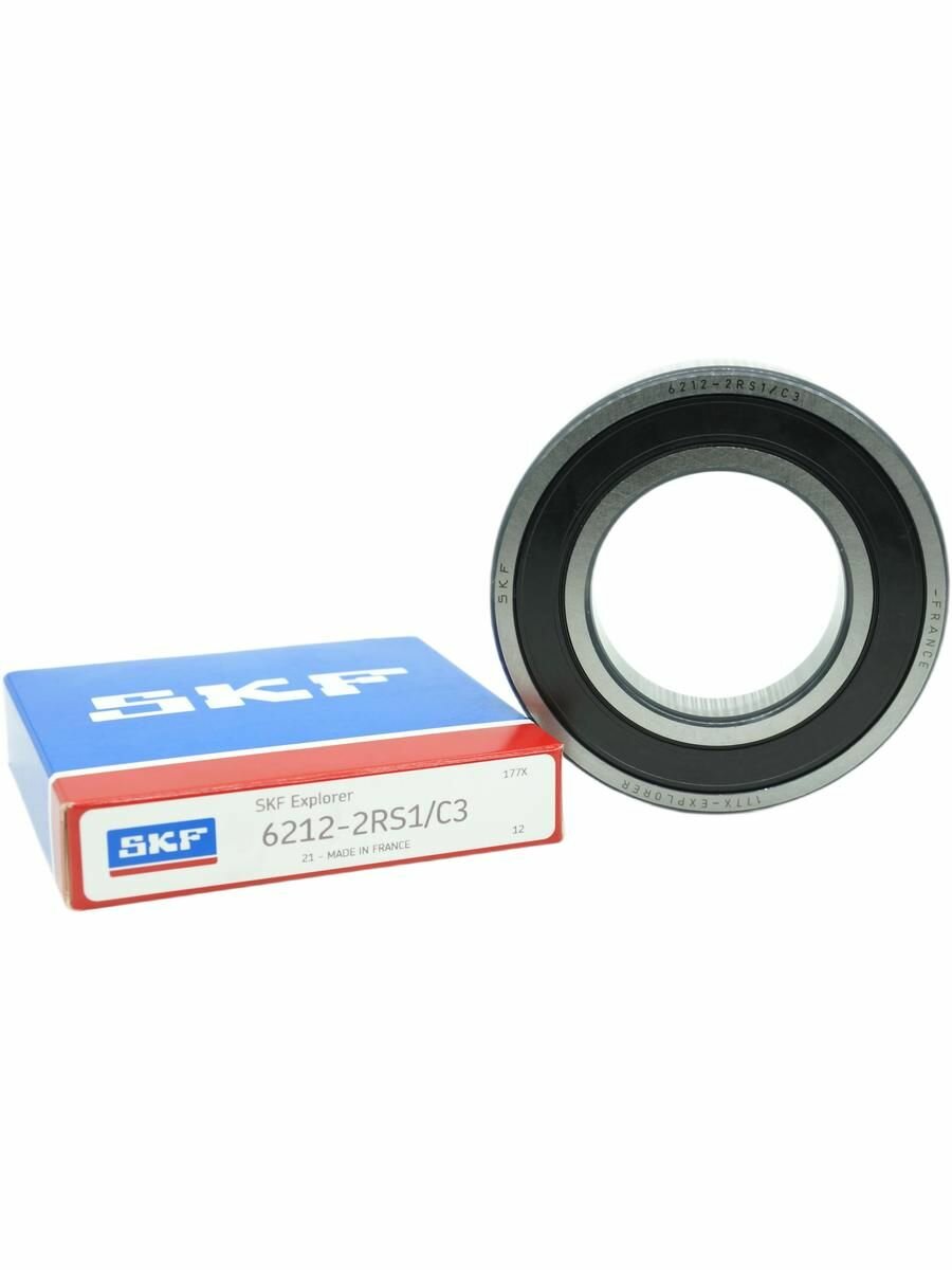 Подшипник 6212-2RS1/C3 SKF шариковый закрытый (60x110x22 мм), аналог ГОСТ 70-180212