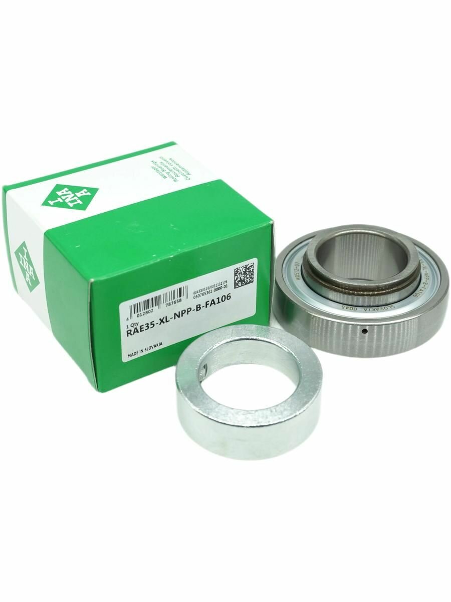Подшипник корпусной RAE35-XL-NPP-B-FA106 INA (X-life), 35х72х39 мм, с эксцентриковым кольцом