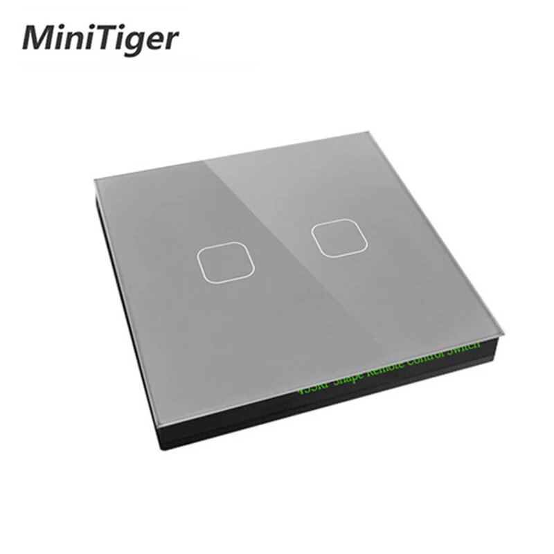 Сенсорный выключатель Minitiger Smart Home, Gray 2 Gang