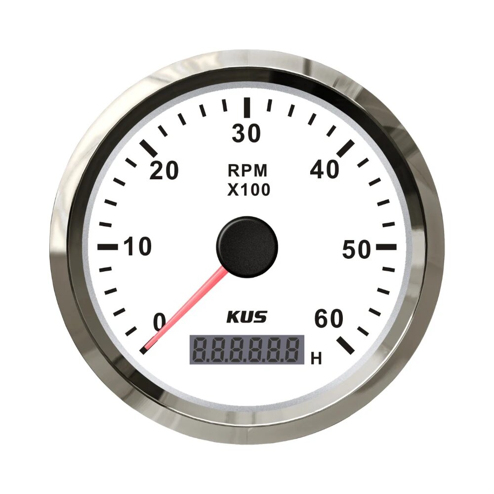 Тахометр KUS 85 мм, 12/24В, 3000 об/мин, Цвет: 60WS