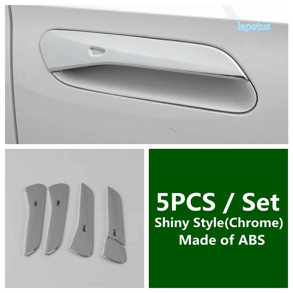Автоматическая дверная ручка, чаша, защита от царапин, накладка, подходит для VW Chrome -5Pcs