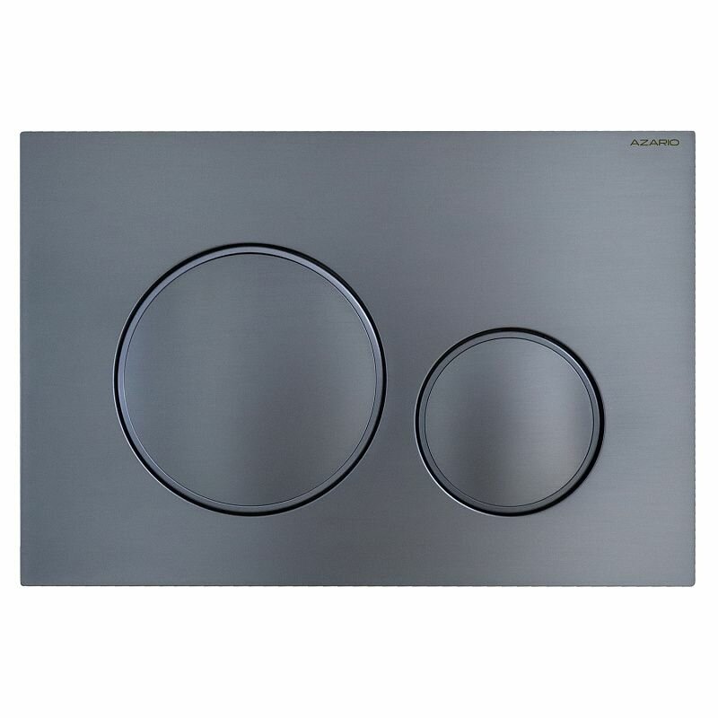 Клавиша смыва AZARIO NEW двойная, круглые кнопки, пластик, оружейная сталь матовый (AZ-017.08)