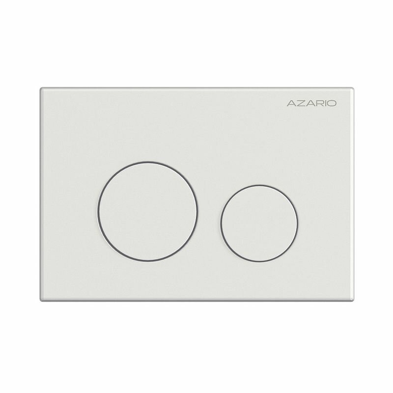 Кнопка смыва AZARIO механическая, двойной смыв, круглые кнопки, белый глянцевый (AZ-ИУ00010)