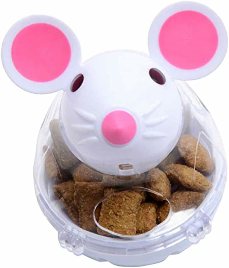 DINGXIAN Интерактивная миска-головоломка для кошек и собак: медленная кормушка, белая