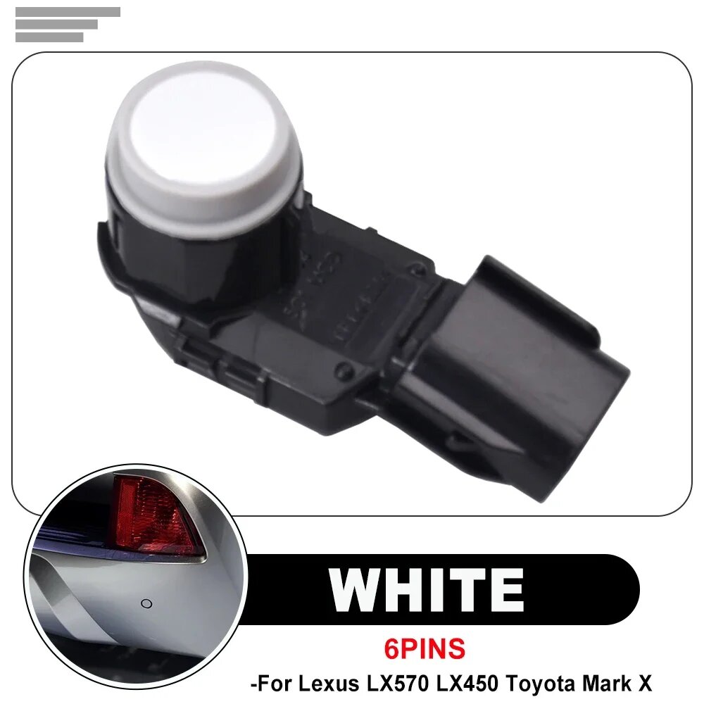 Новый высококачественный резервный датчик помощи при парковке заднего хода для Toyota Lexus белый