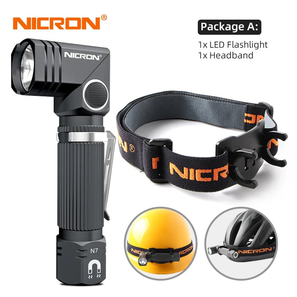 NICRON Handfree фонарик 600LM Package A