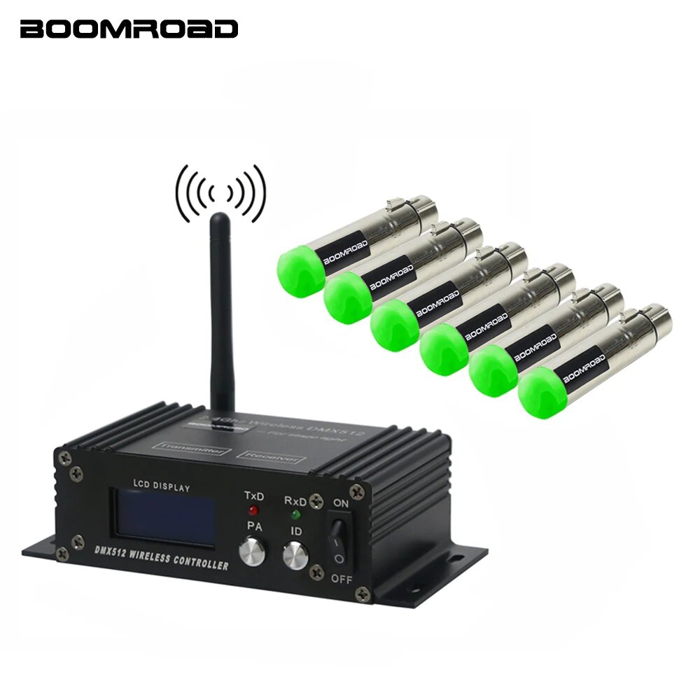 BOOMROAD беспроводной DMX контроллер BOOMROAD Вилка стандарта Великобритании, 1LCD And 6R
