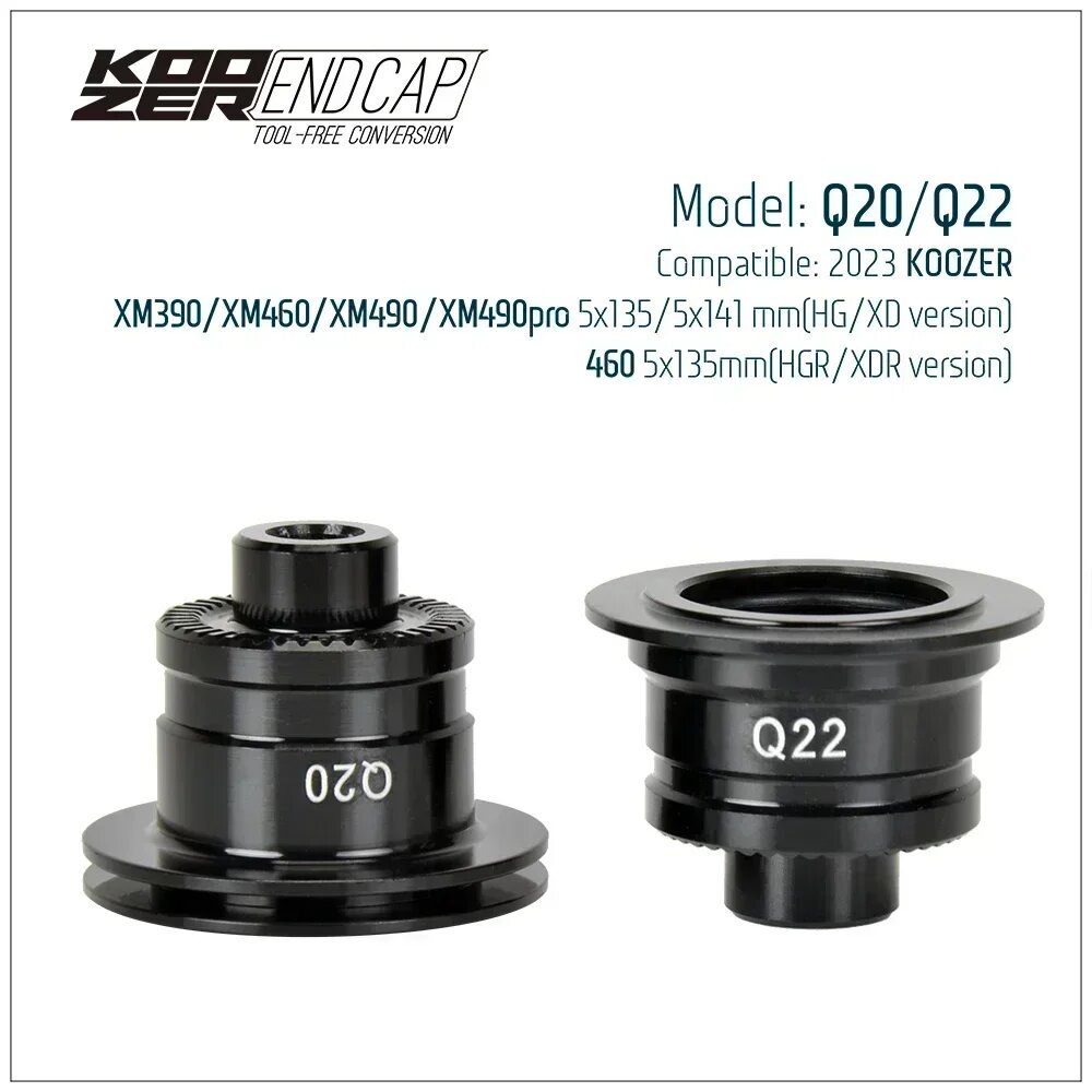 Адаптер торцевой крышки ступицы Koozer XM490/460/450: для 5x100 - 110*148, аксессуары для велосипеда