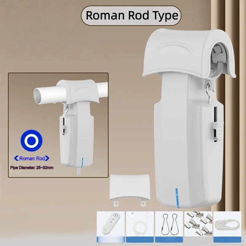 Умный электрический привод для штор Roman Rod Type, 1 pcs