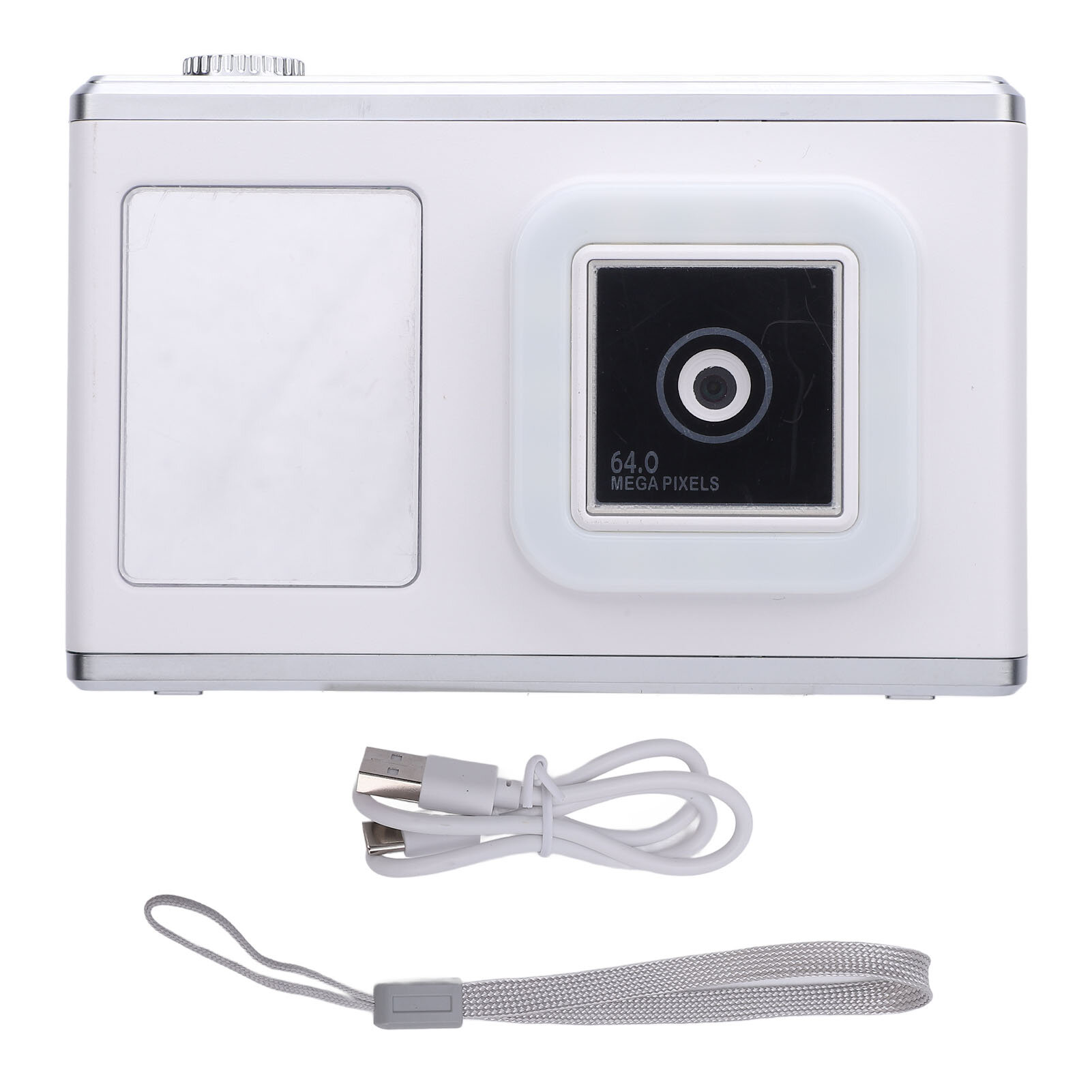 Цифровая камера передняя часть 48 -мегапикса 2,4 дюйма IPS Vicemance Camera с заполнением света для ежедневного путешествия белый