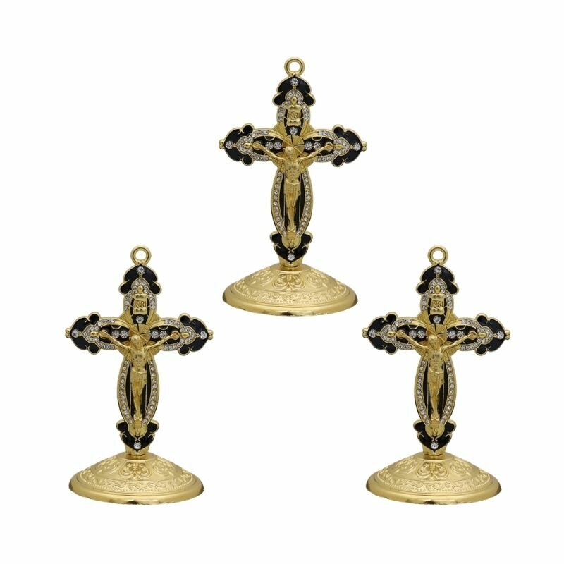 Металлический крест для религиозного декора, Черный