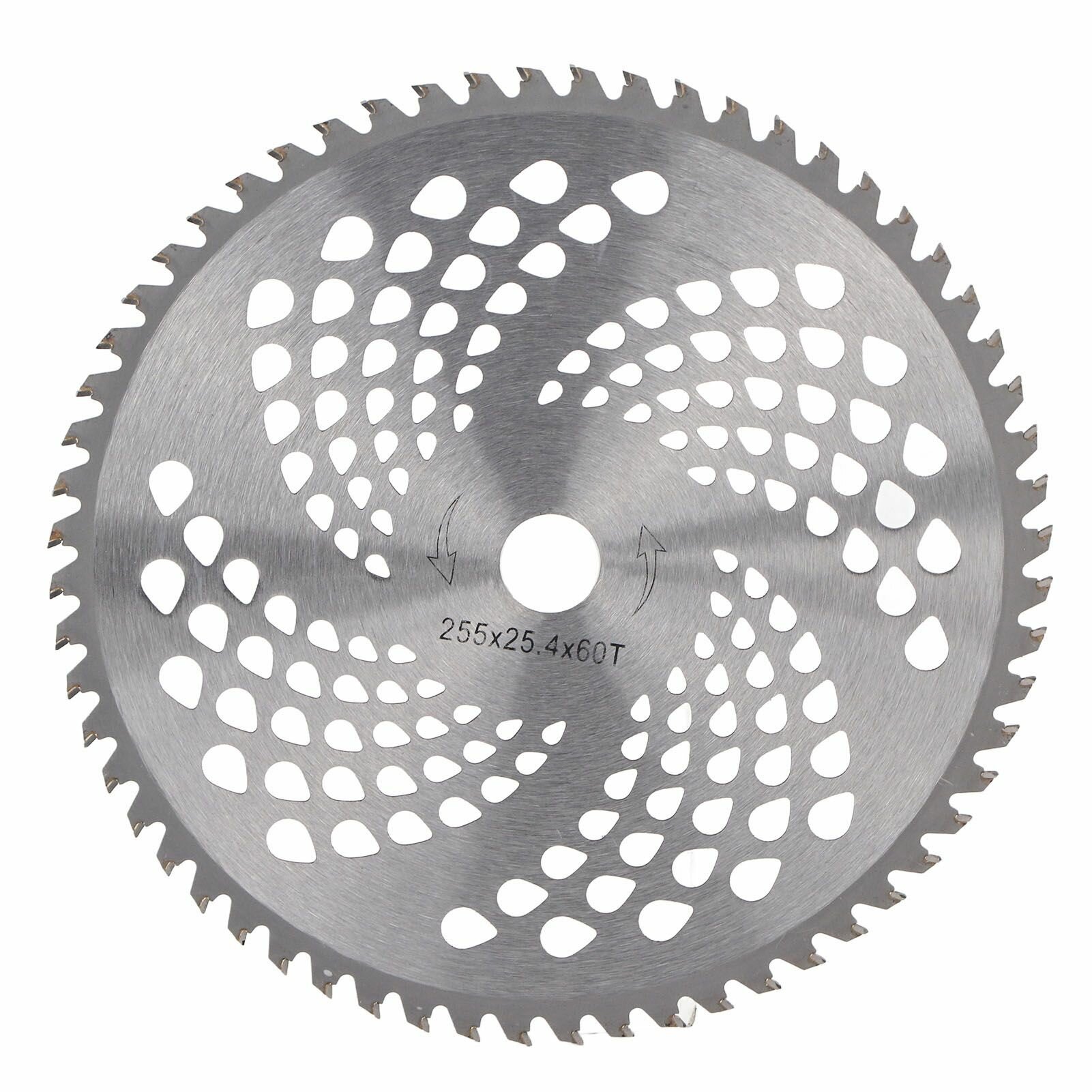 Диск циркулярной пилы с 60 зубьями для садовых триммеров, кусторезов, прополочных машин 255x25,4x60T