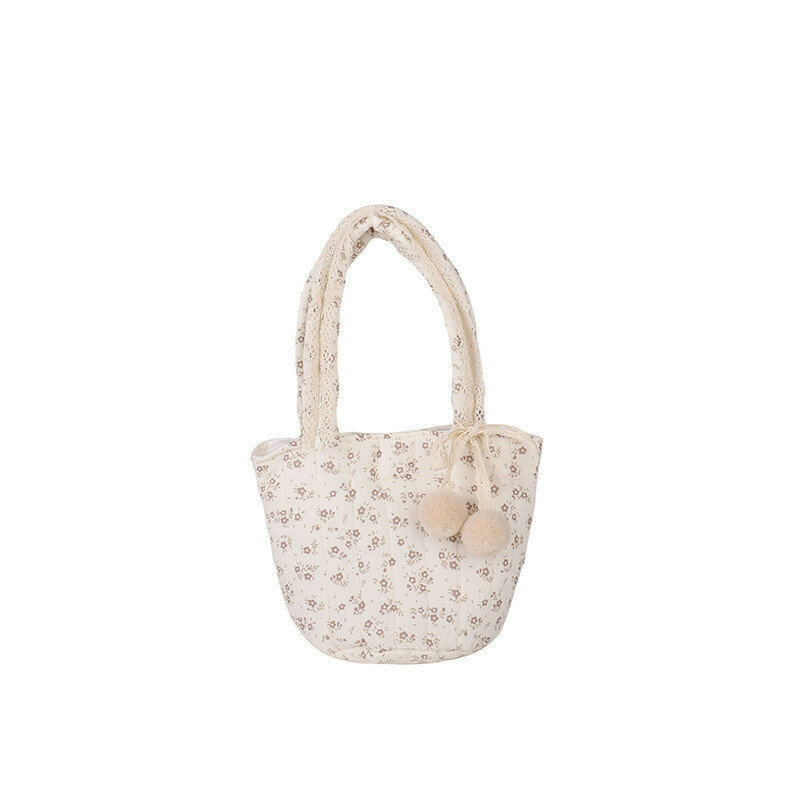 Baby bear kids shoulder bag cute cotton cartoon water bucket bag for childrens daily use