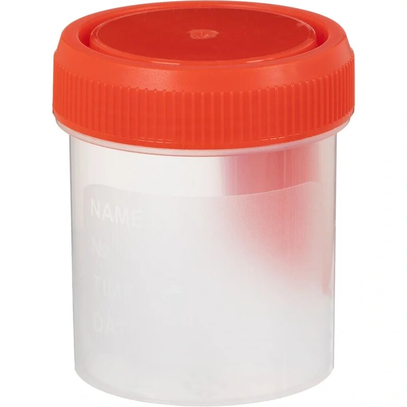 Контейнер для сбора биоматериалов Полиэфир стерильный со шпателем 60 мл 250 штук в упаковке, 2353254