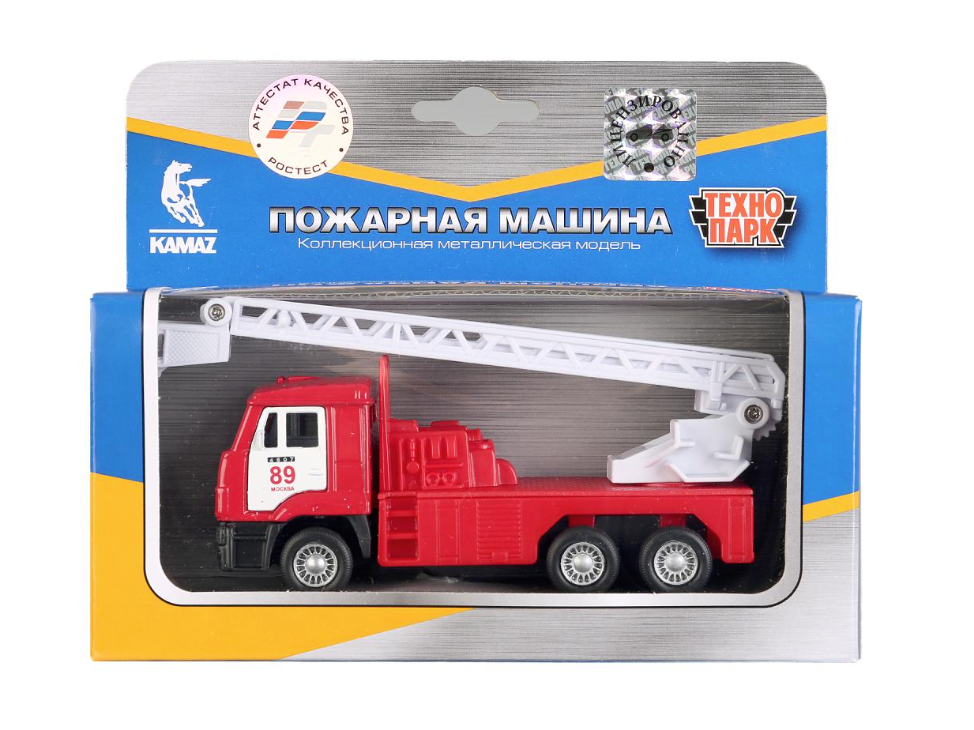Коллекционная металлическая модель "Пожарная машина Камаз" ТехноПарк