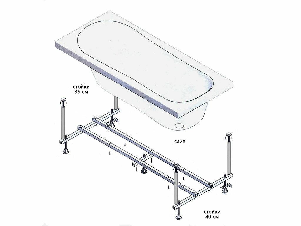 Опоpная констpукция универсальная Ravak GR00001138 усиленная